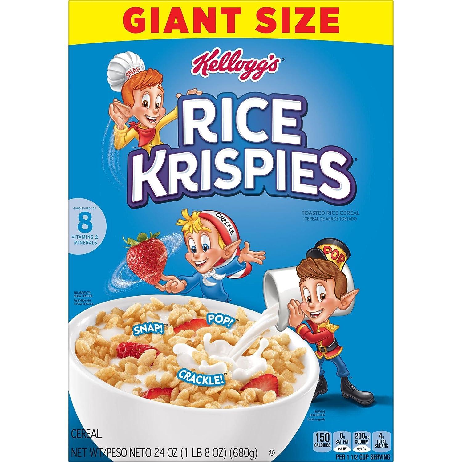 Kellogg's Rice Krispies Cereal 24oz Box - Original Rice Krispies Treats ...