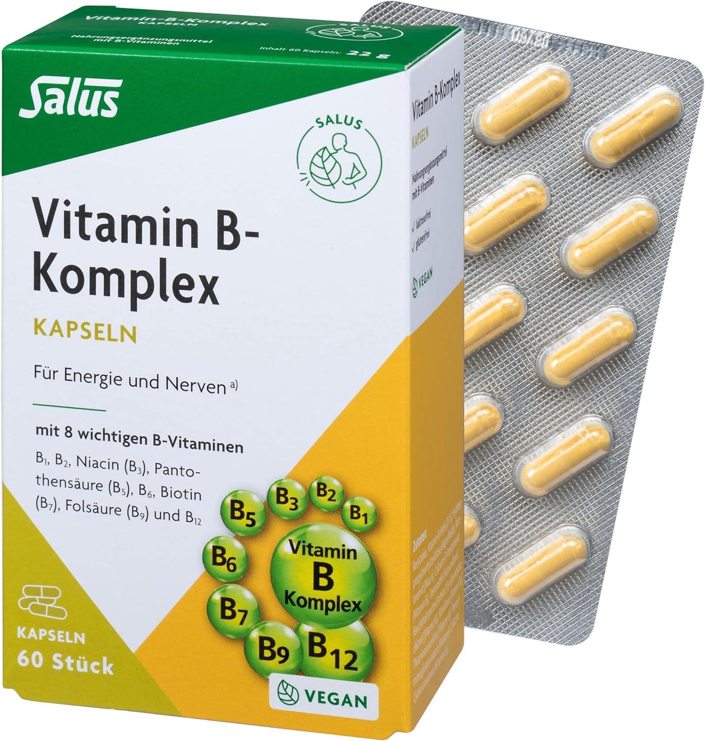 Salus Vitamin B Complex Vegetable Capsules - 60 pcs | Premium Energy ...