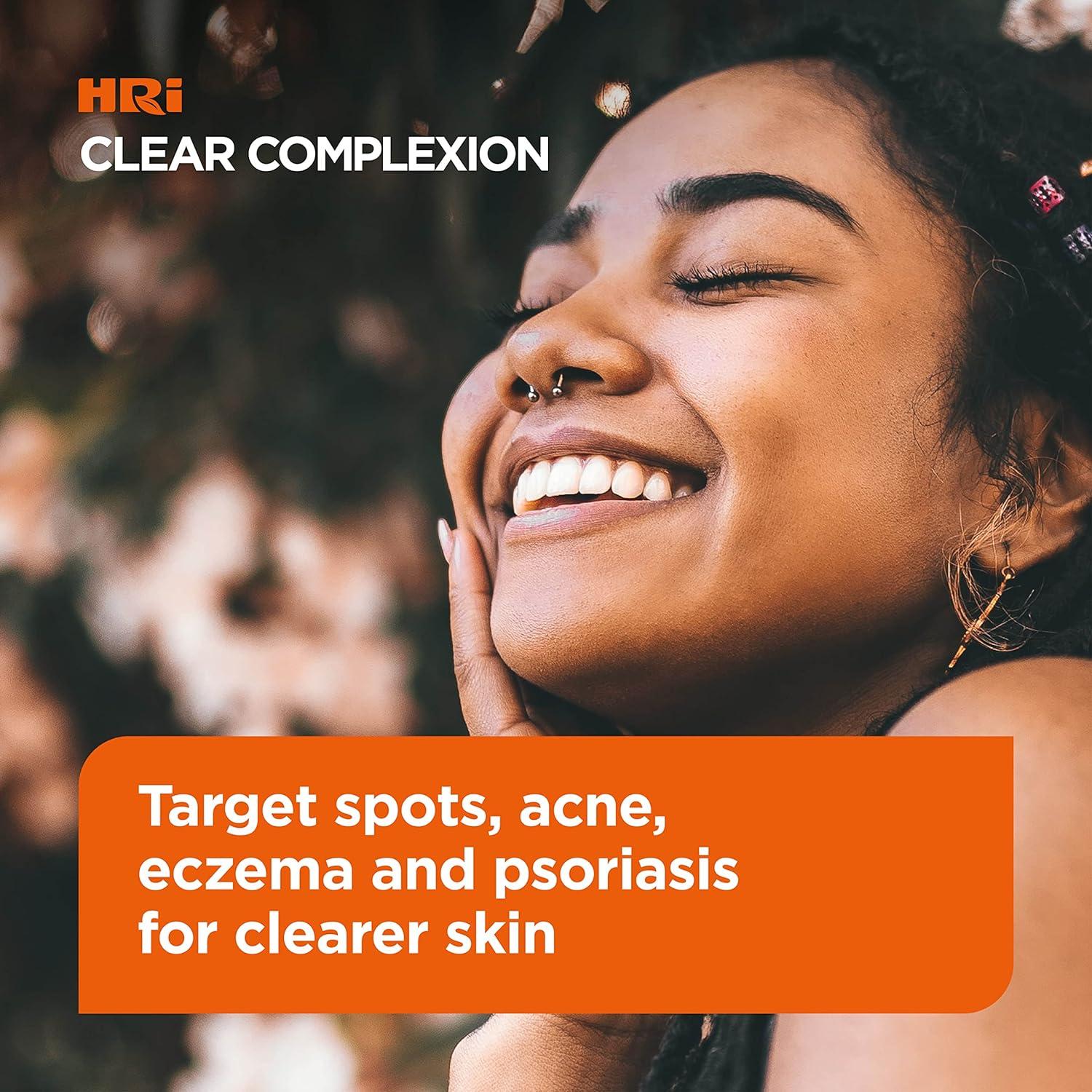 HRI Clear Complexion Tablets - 60 Count for Symptomatic Relief of Skin ...