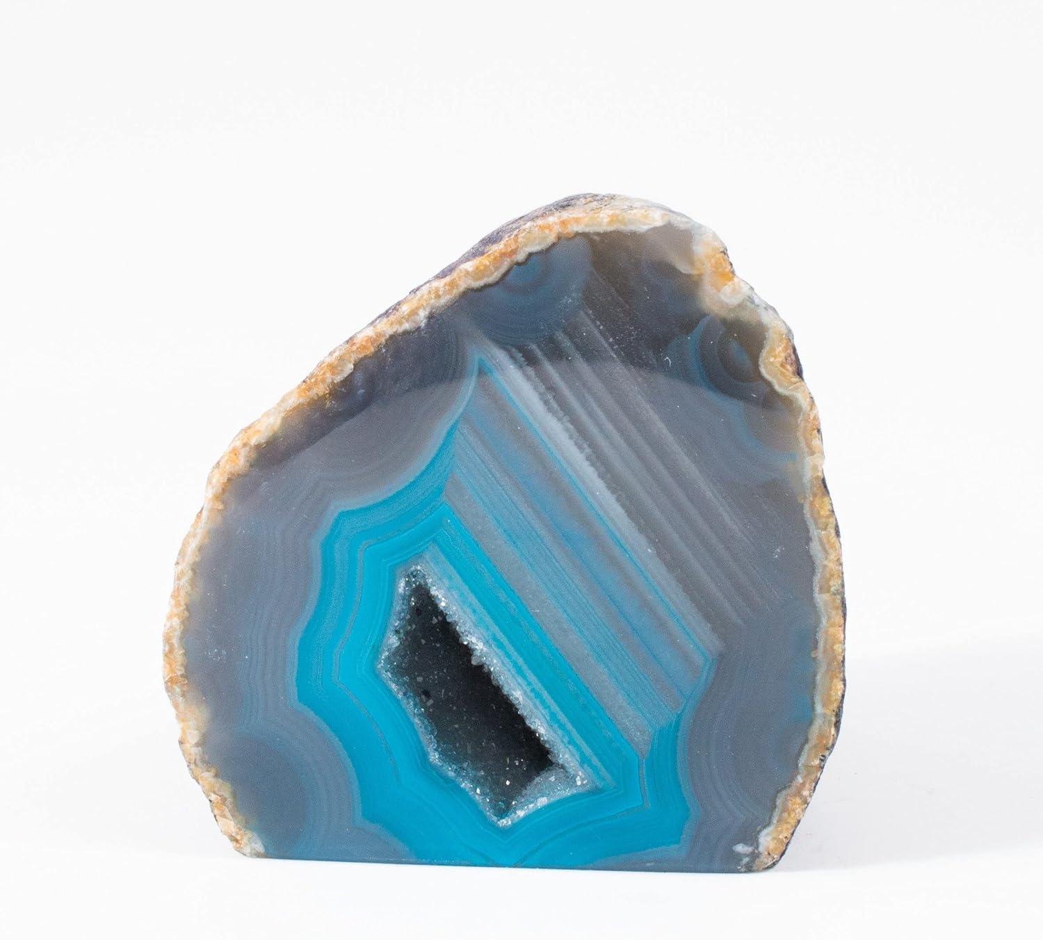 Green/Teal Agate Geode: Unique Natural Crystal for Home Decor | Buy Now ...