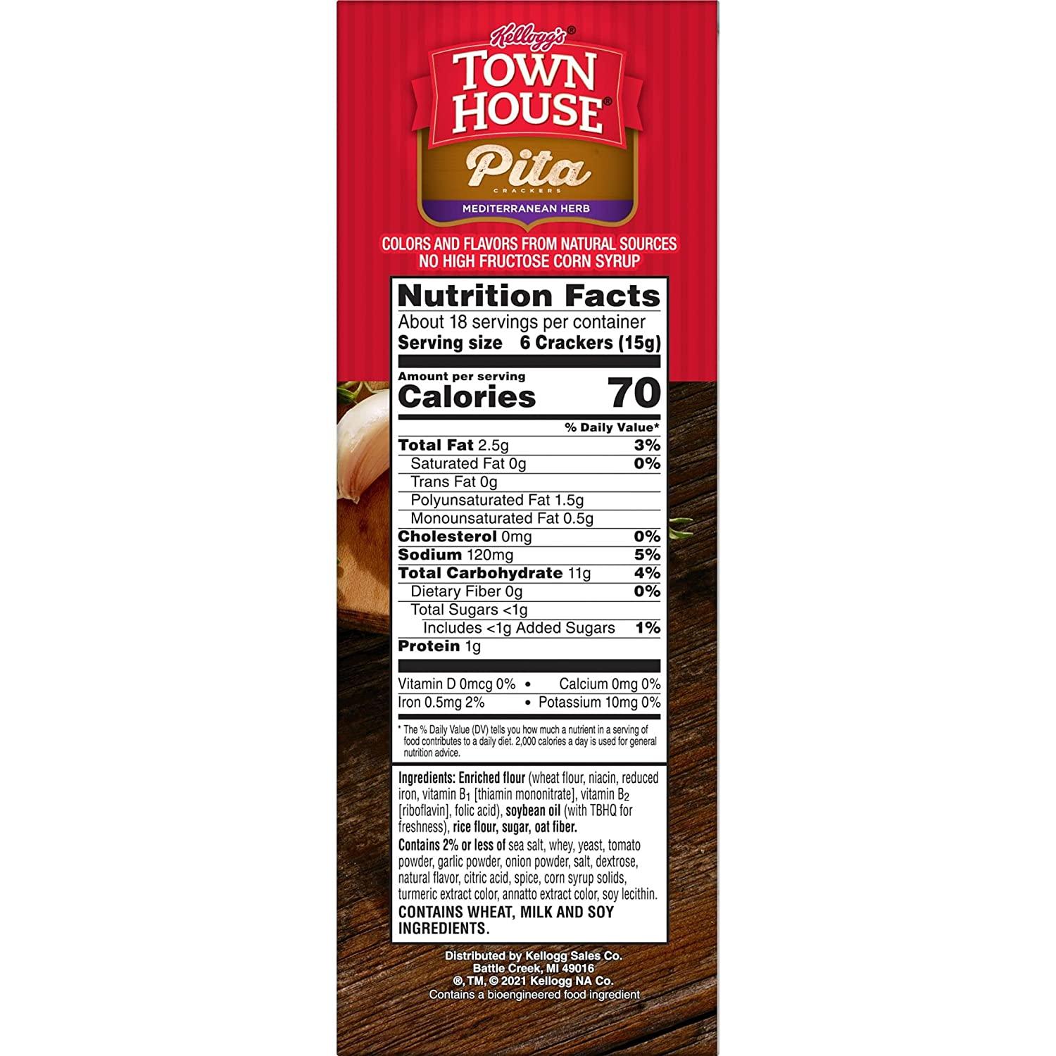 Town House Mediterranean Herb Pita Crackers - 9.5oz Box - Perfect Party ...