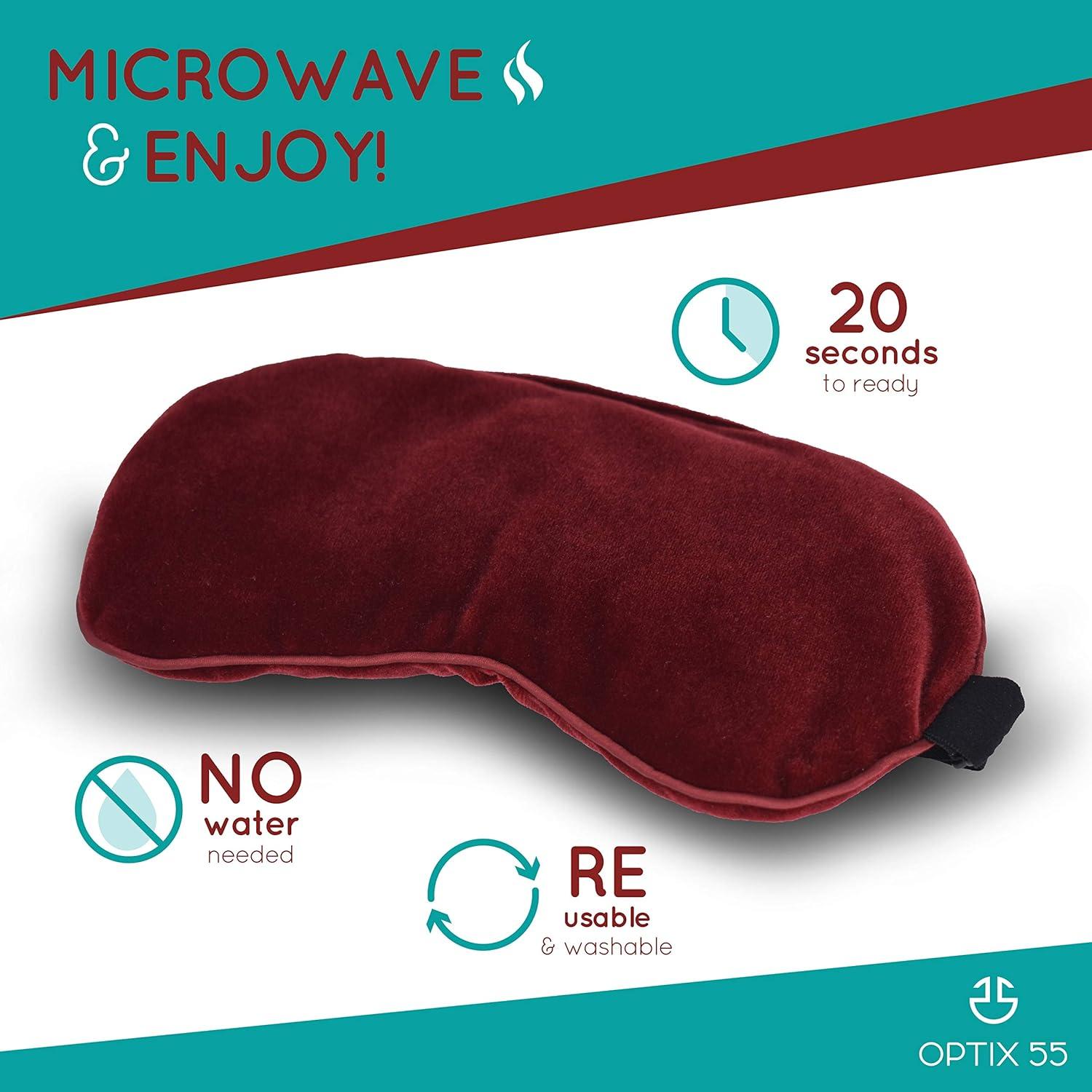 Plush Eye Mask | Ultra-Soft Moist Heat | Microwave Activated | Reusable ...