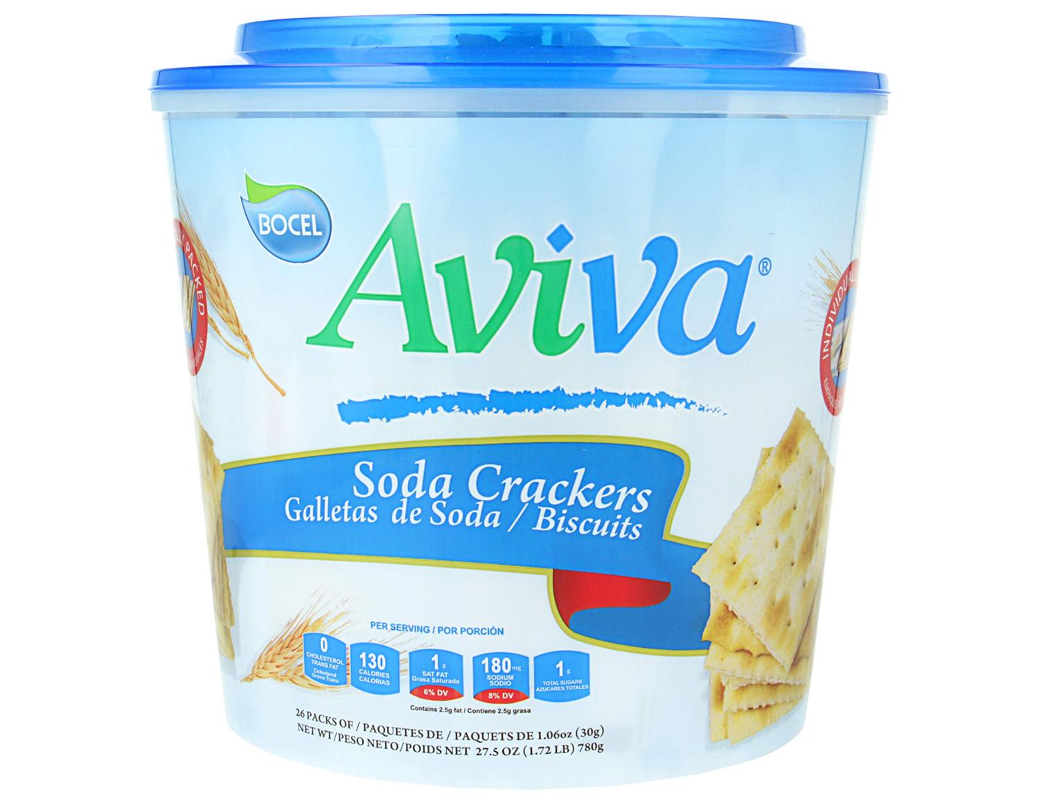 Aviva Soda Crackers 27.5 oz. - Premium Quality Crackers for Snacking ...