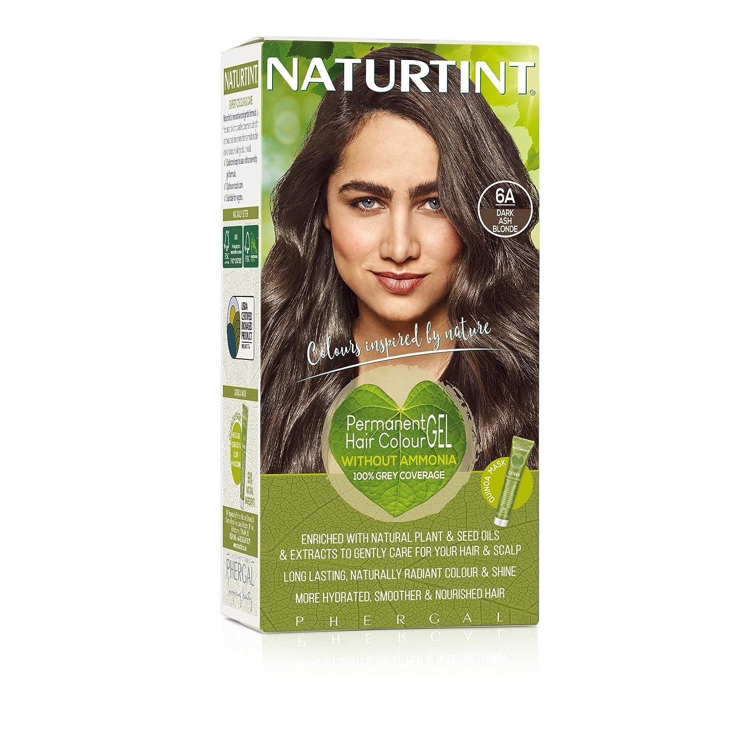 Naturtint Permanent Hair Color 6A Dark Ash Blonde (Pack of 1) Ammonia Free Vegan Cruelty Free up ...