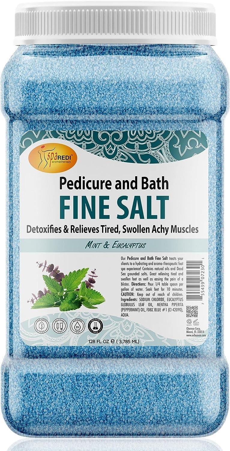 SPA REDI Detox Foot Soak 128 Oz - Mint Eucalyptus Dead Sea Salt with ...