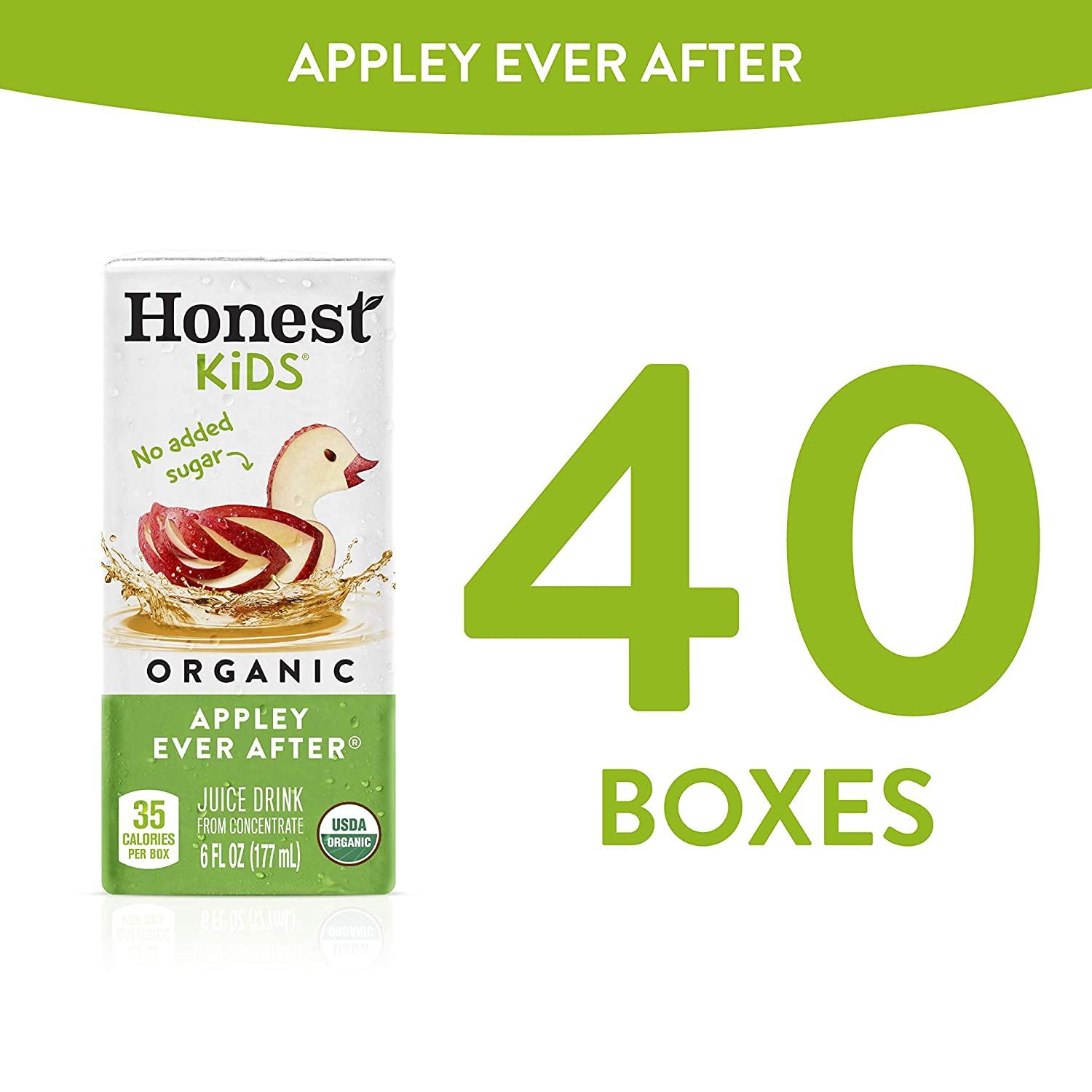 Honest Kids Appley Ever After Organic Juice Drink 6 Fl oz Juice Boxes ...