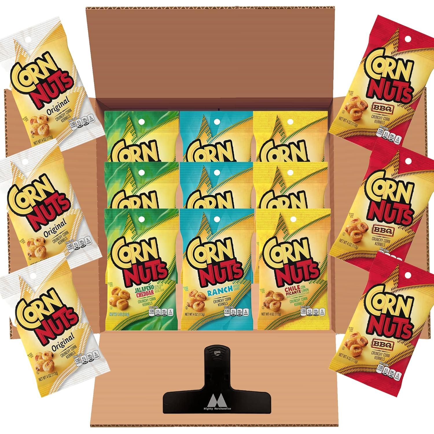 Corn Nuts Variety Pack - 15 Pack - 4oz Each - Jalapeno Cheddar, Chile ...