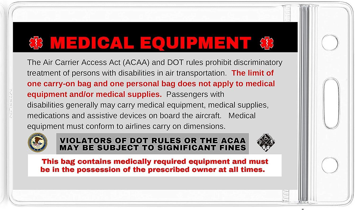 Rolling Walker Luggage Tag - DOT & ACAA Compliant - Handle with Care ...