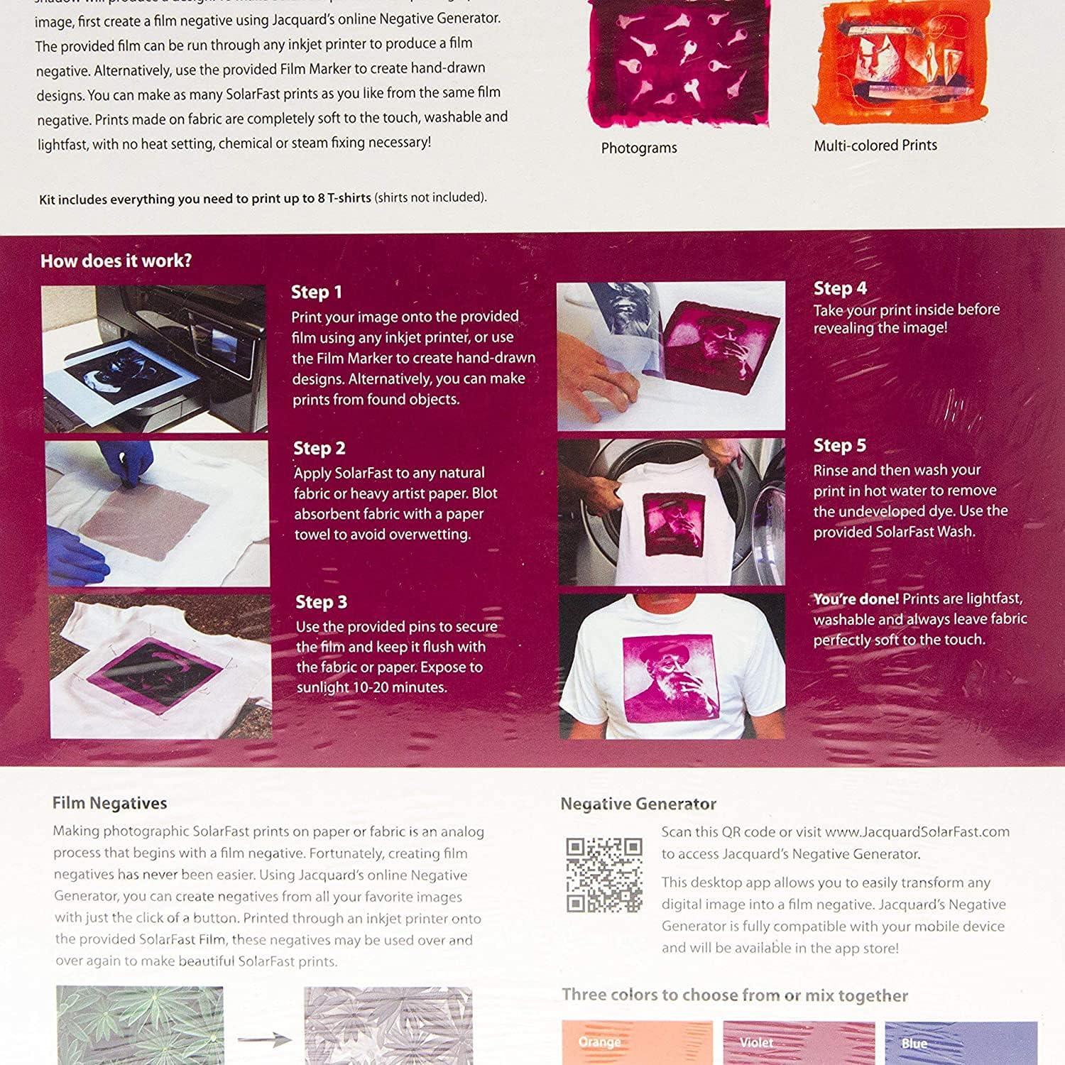 Jacquard Solarfast Starter Kit - Sun-Powered Fabric Printing Solution ...