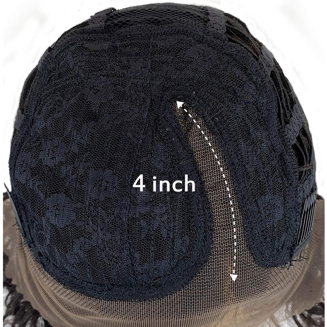 Wigenius 12 Short Kinky Curly Human Hair Wig For Black Women Natural Hairline Brazilian Lace