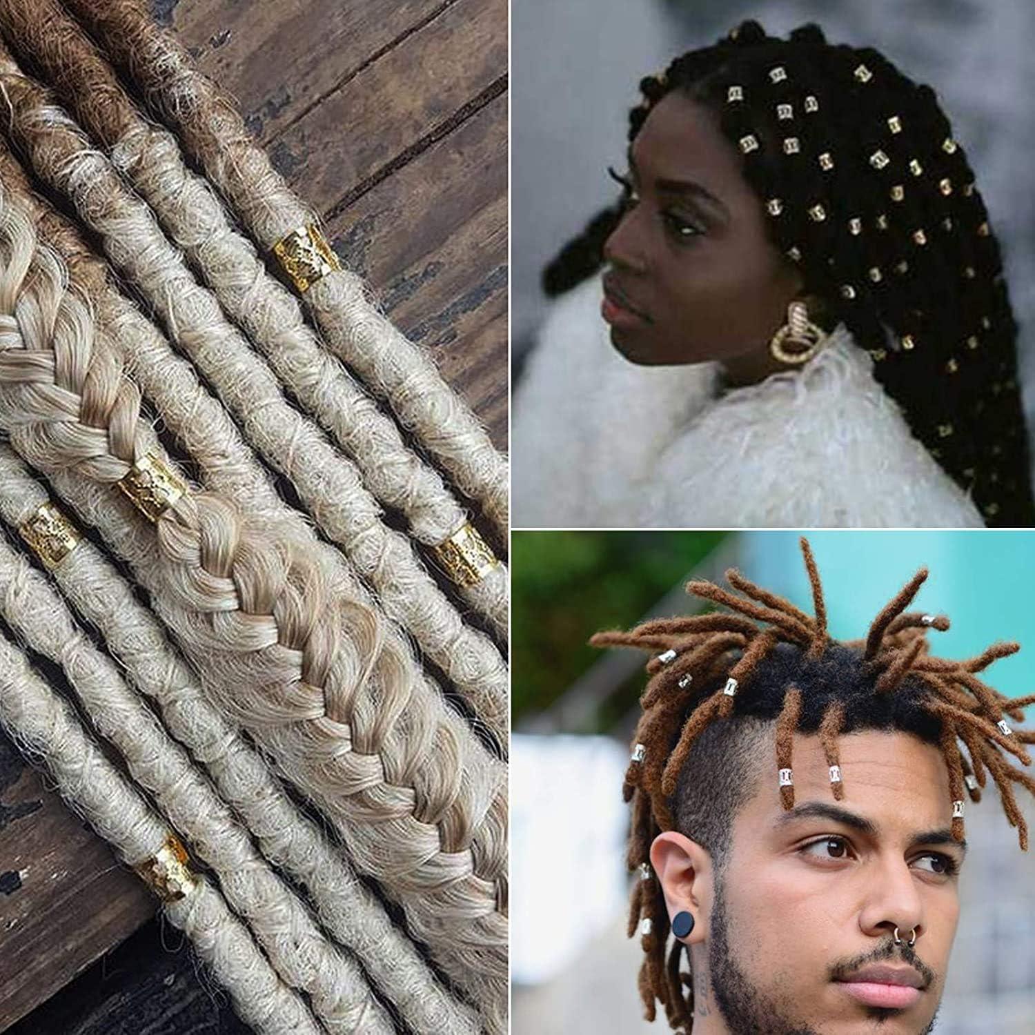 200 Aluminum Dreadlocks Pearl Cuffs - Stylish Hair Jewelry for Braids ...
