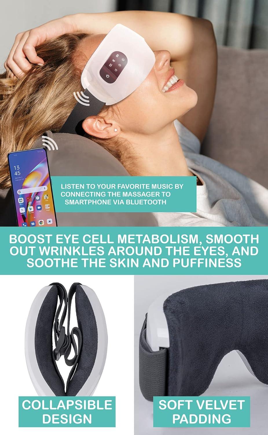 Deluxe Sleep Mask & Neck Heating Pad Set for Migraine and Headache ...