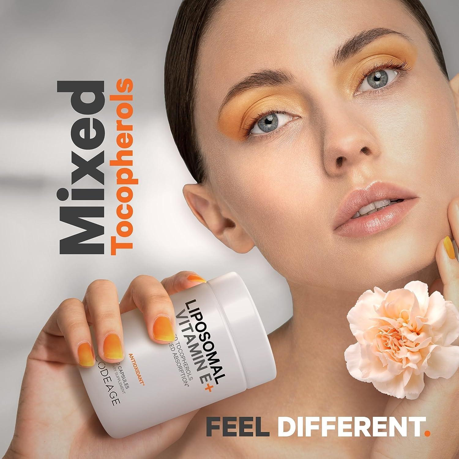 Codeage Liposomal Vitamin E Supplement - All Tocopherols Isomers ...