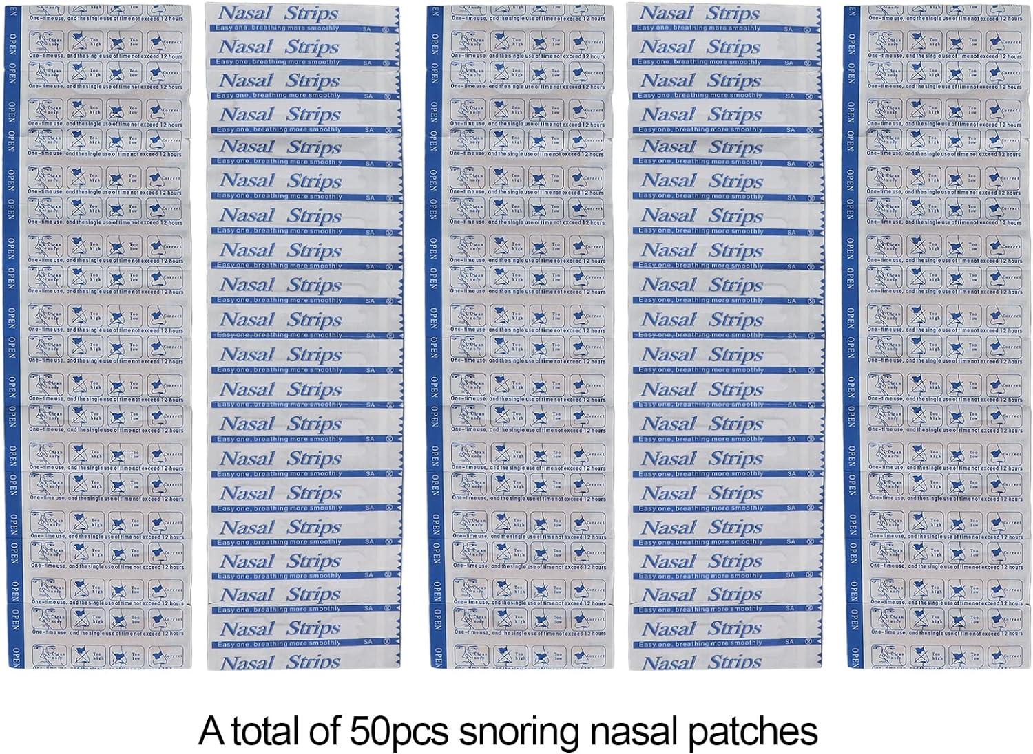 Nasal Strips 50Pcs - Waterproof Nose Patches for Congestion Relief and ...