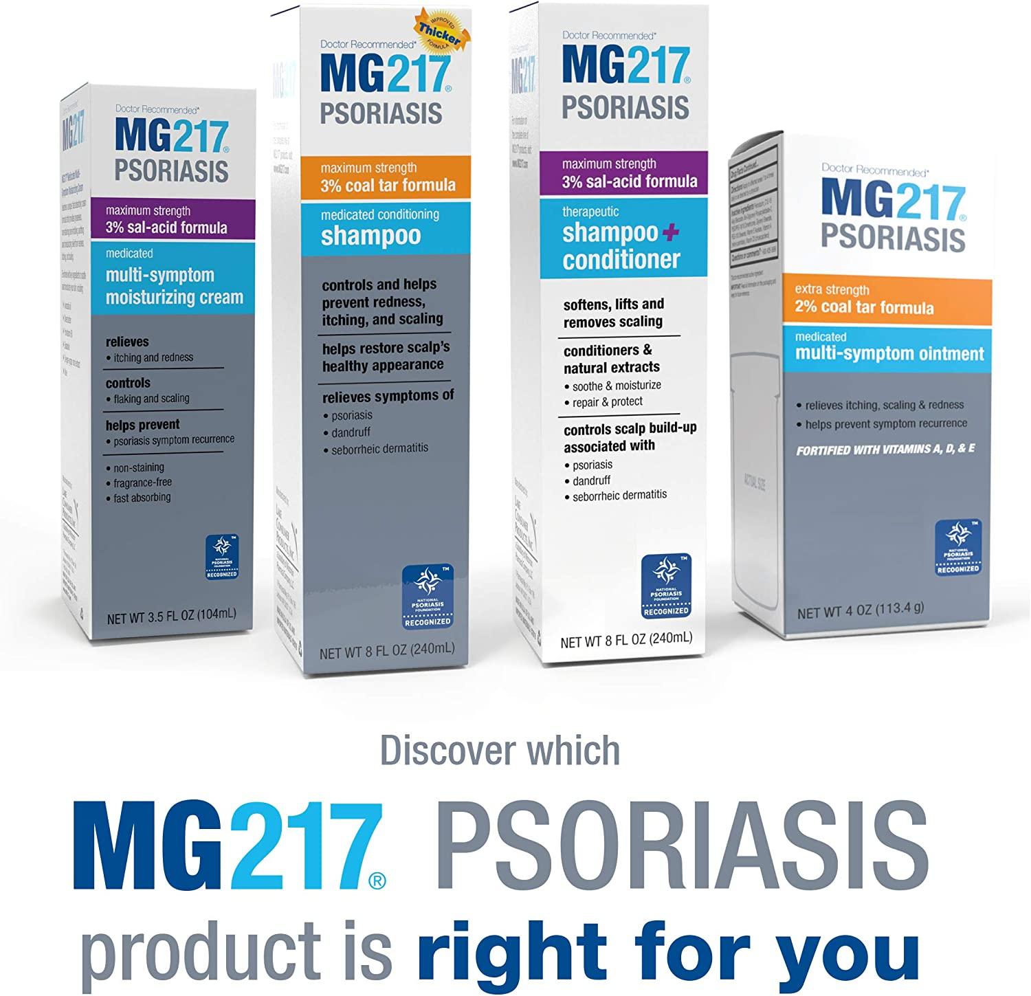 MG217 Medicated Psoriasis Cream 3.5 oz, 3% Salicylic Acid, Fragrance-Free