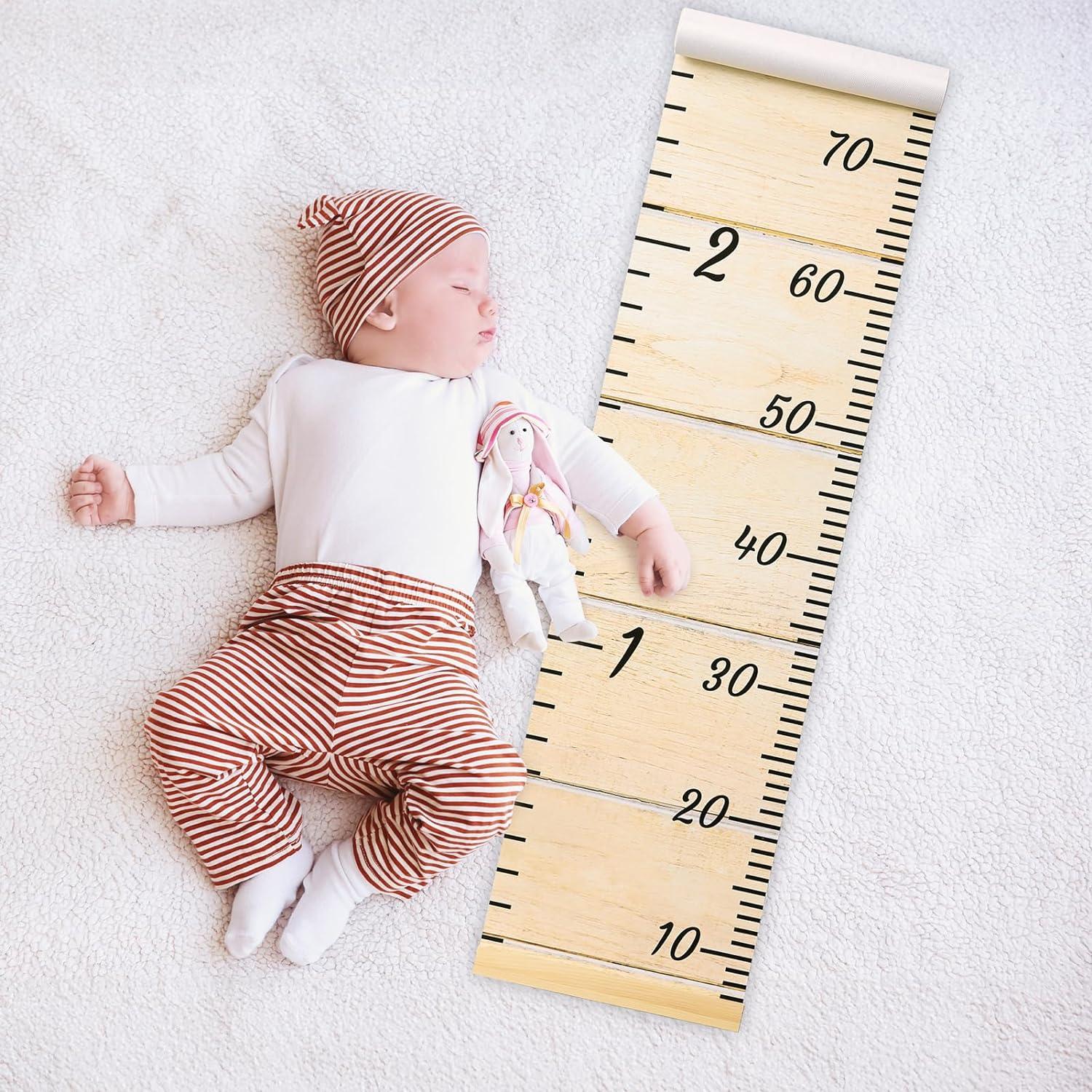 MHJY Kids Height Chart - Wooden Ruler Growth Measurement Wall Decor for ...