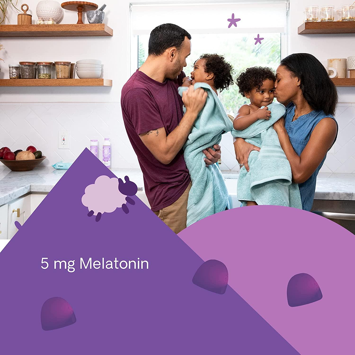 Hello Bello Sleep Well Melatonin Gummies | 5mg Vegan, Non-GMO | 75 Count | Natural Berry Flavor ...