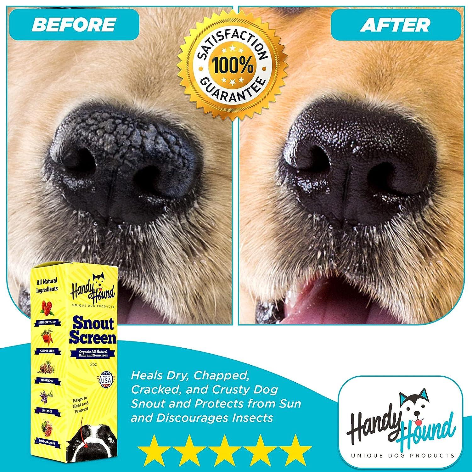 Handy Hound SnoutScreen - Organic Dog Nose & Paw Balm with Natural ...