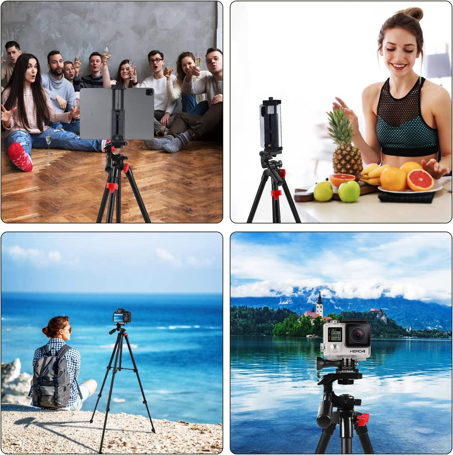 53-inch Tablet Tripod - Aluminum Stand for iPad, iPhone, Camera ...