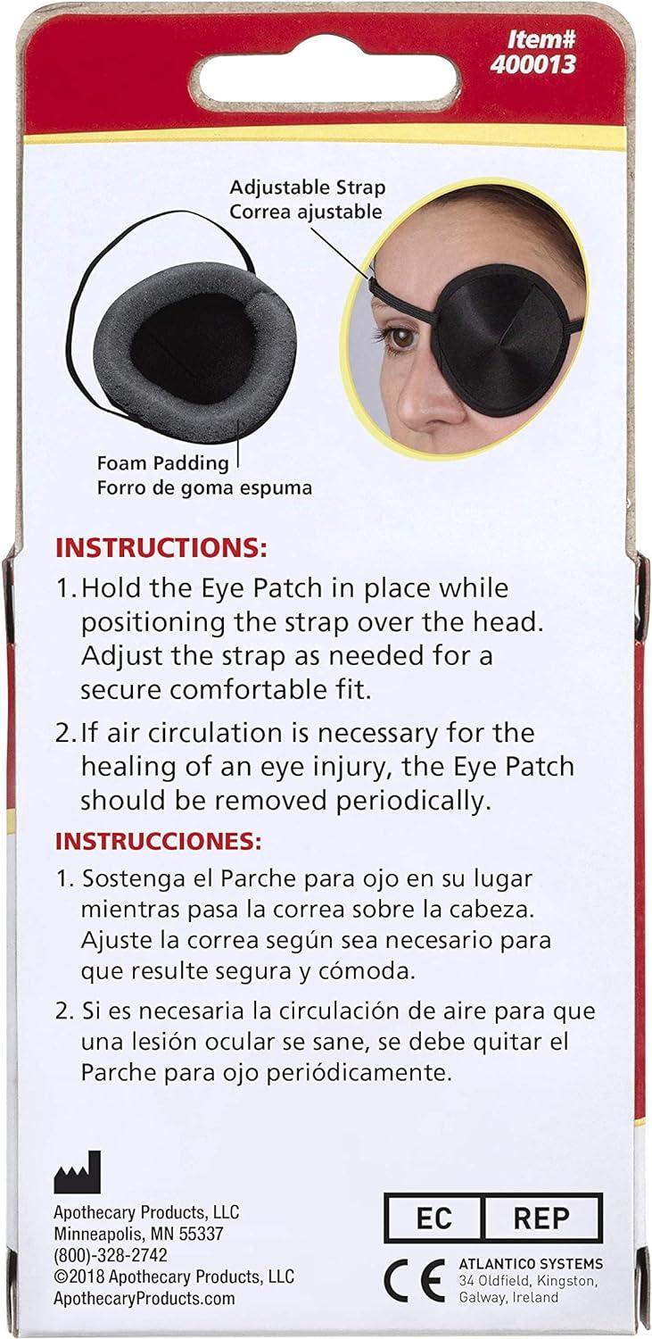 AcuLife Eye Patch Eye Patch for Kids Adults Great for Injuries Pirate Costumes Games Black 1 ...