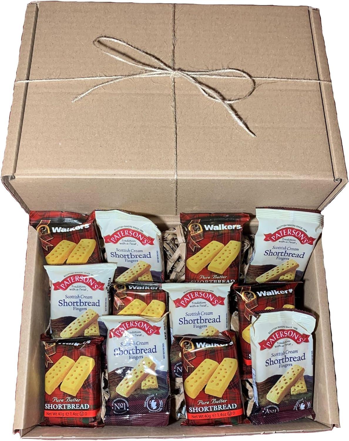 Shortbread Biscuits Gift Box with 12 Packs of Shortbread Fingers (24 ...