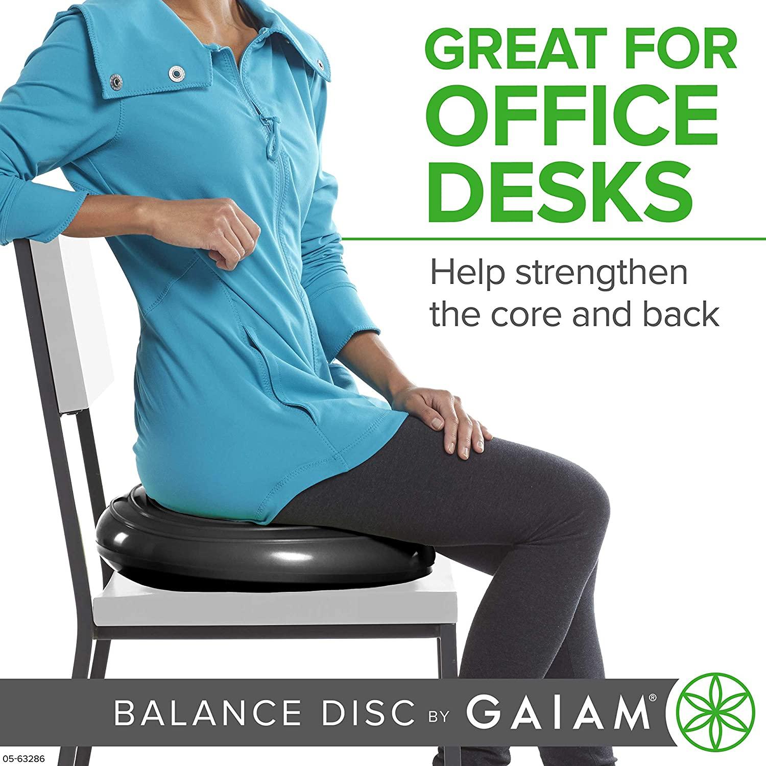 Gaiam Balance Disc Wobble Cushion Stability Core Trainer for Home or ...