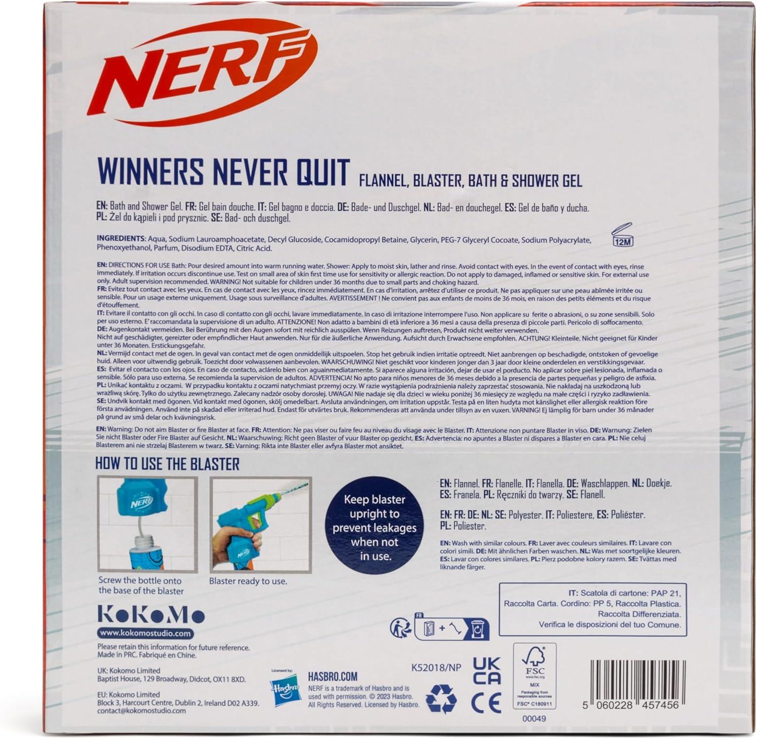 Nerf Winners Never Quit Gift Set - Includes Nerf Blaster, Flannel, and ...