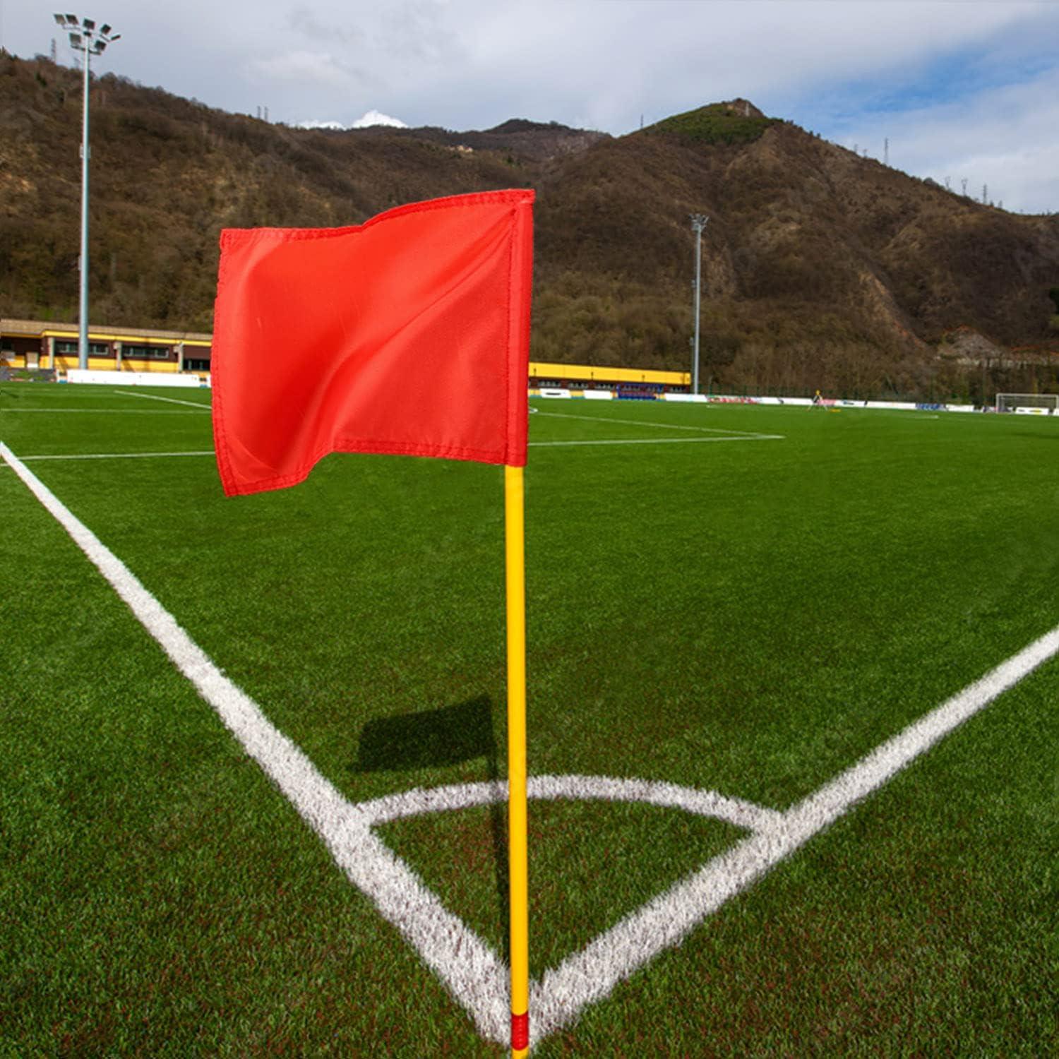 Tobwolf 4PCS Soccer Corner Flags - Portable Polyester Replacement Flags ...