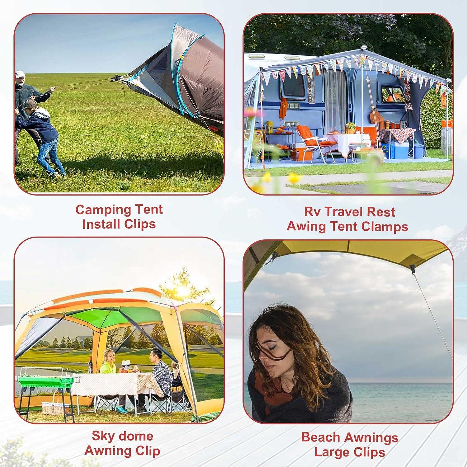 12 Pack Heavy Duty Tarp Clips with Ball Bungee Cords - Secure Fasteners ...