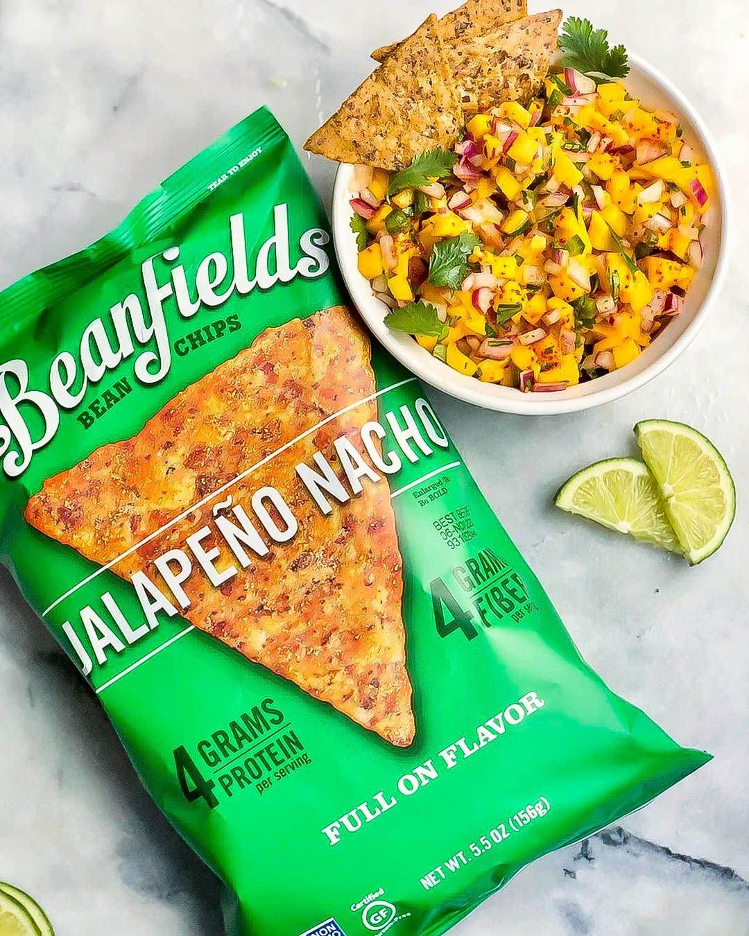 Beanfields Jalapeno Nacho Bean Chips - High Protein, Fiber, Gluten-Free ...