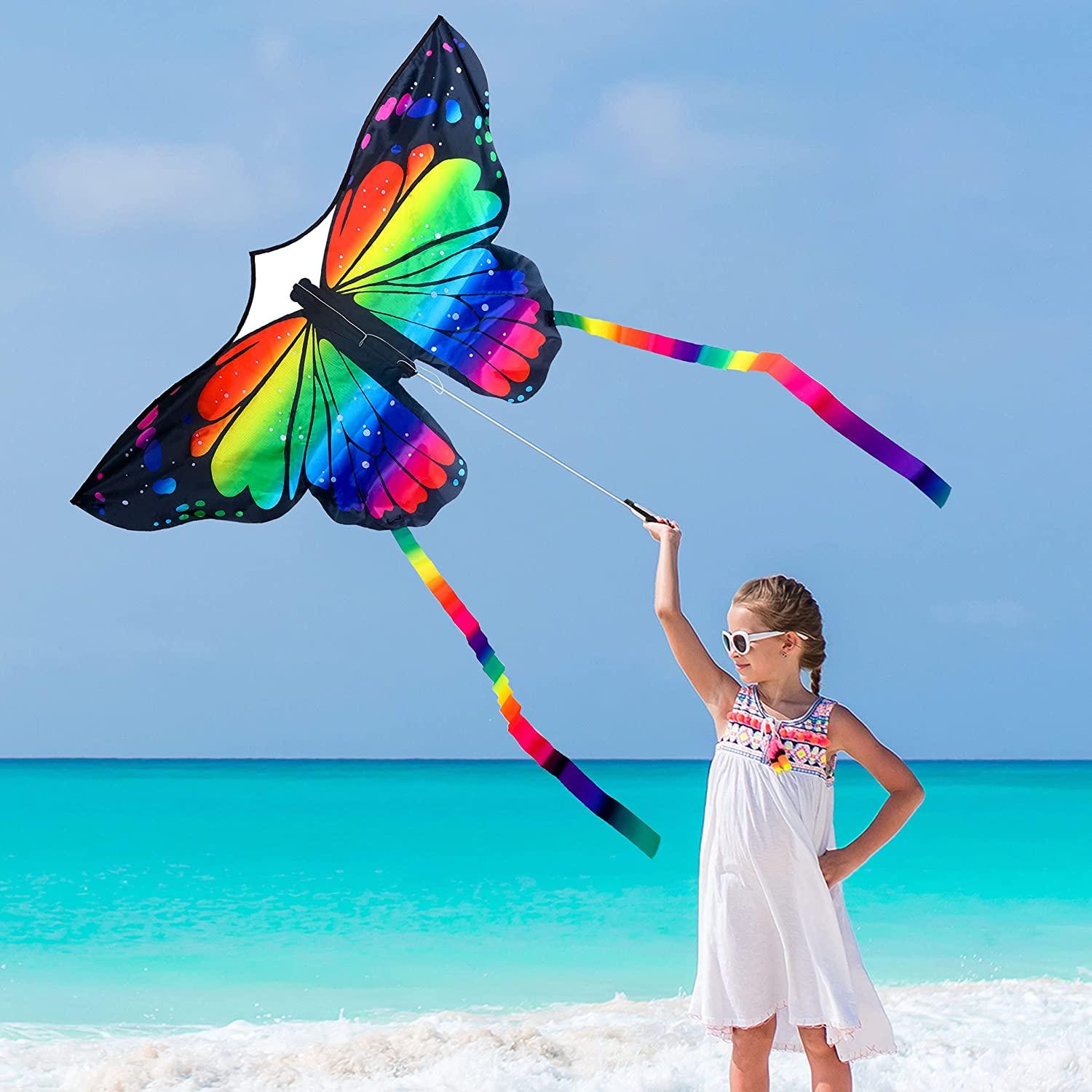 JEKOSEN Butterfly Huge Kite for Kids and Adults - Easy-to-Fly Single ...