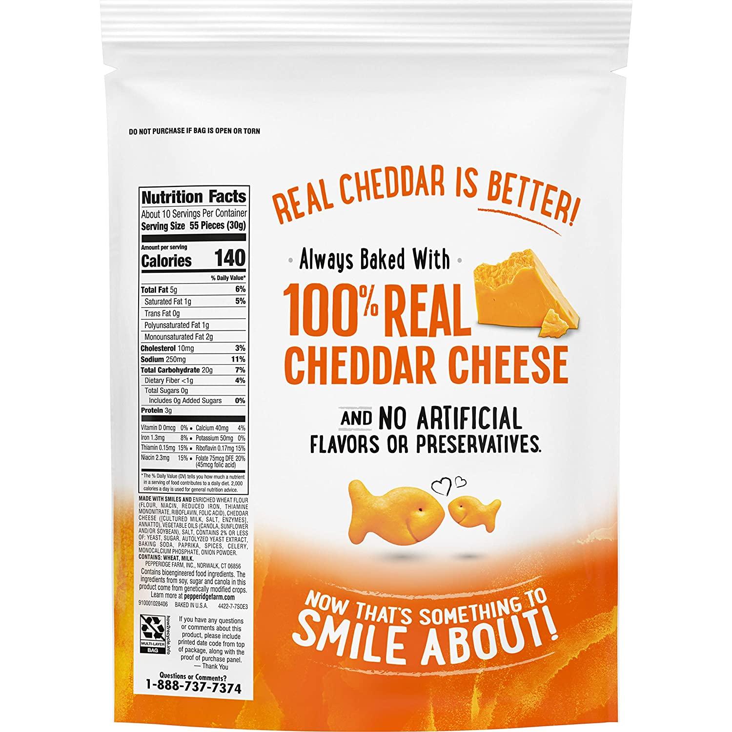 Pepperidge Farm Goldfish Cheddar Crackers 11 Oz. Resealable Bag - Snack ...