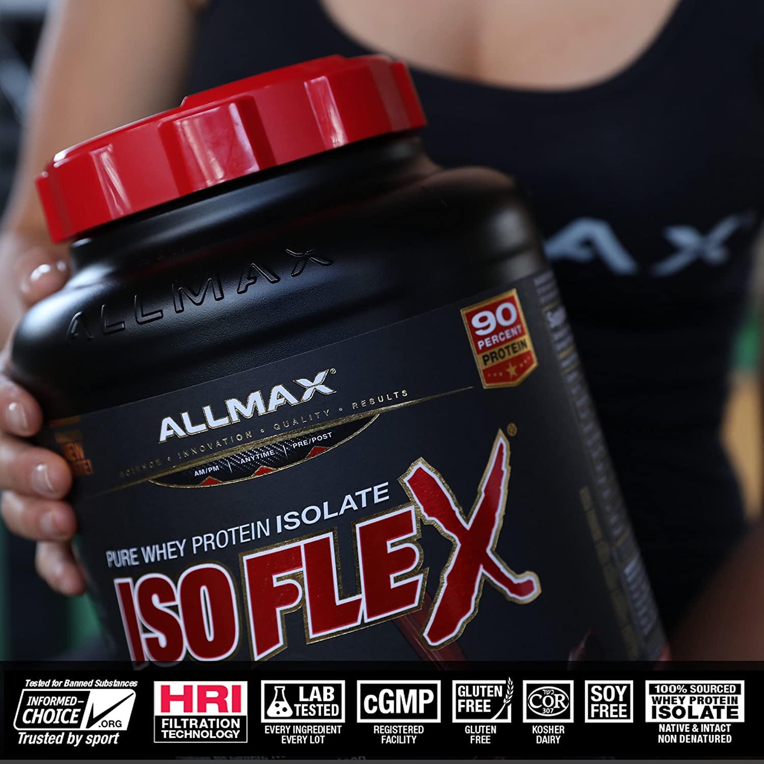 ALLMAX Nutrition Isoflex 100% Whey Protein Isolate Vanilla 2lb - Ultra ...
