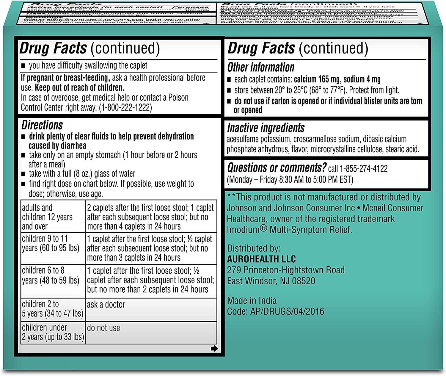 Healthy Living Anti-Diarrheal & Anti-Gas Tablets - Loperamide ...