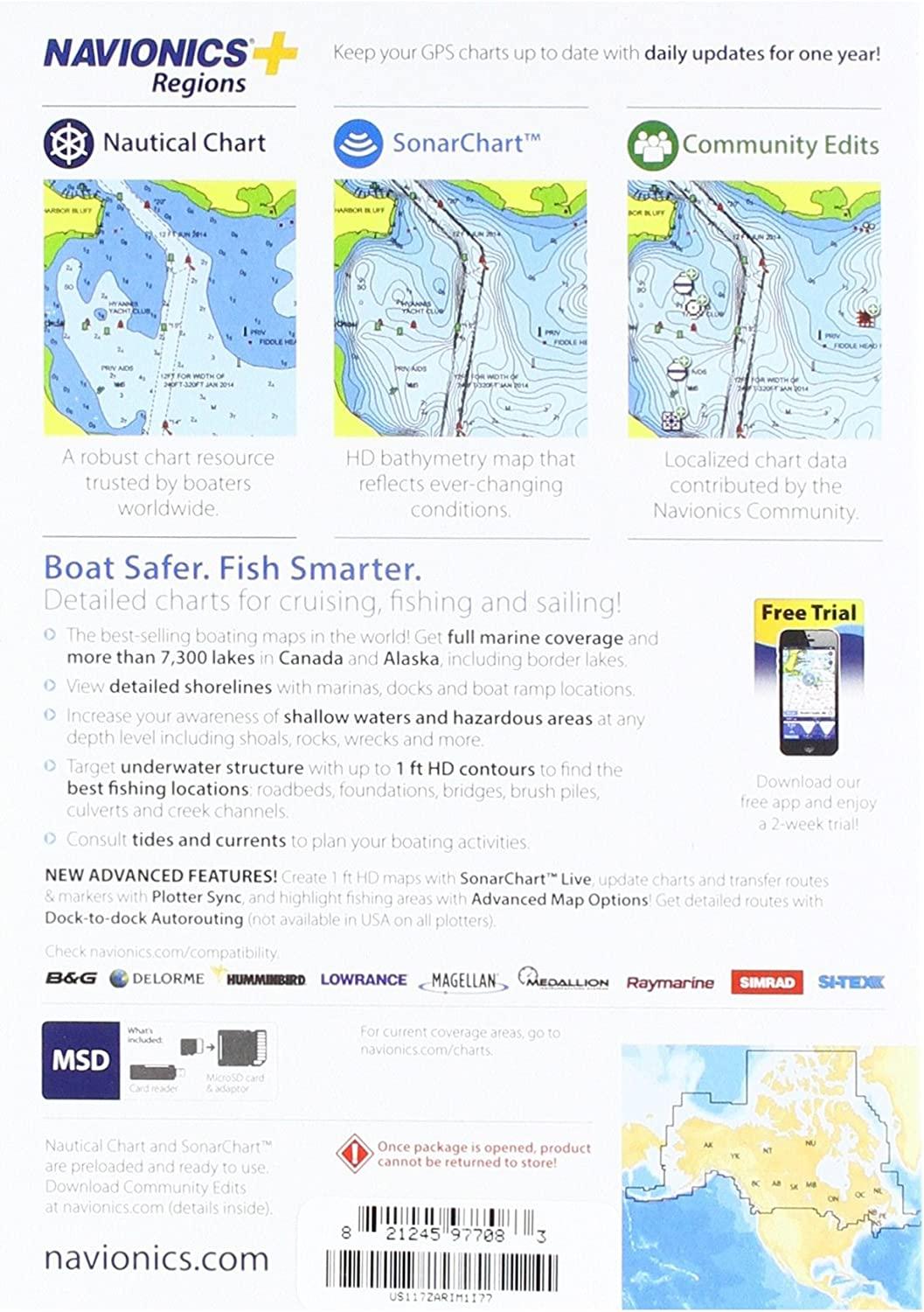 Navionics Canada Marine and Lake Charts - MSD/NAV+CA Plus SD/MSD Black | Buy Now with Express ...