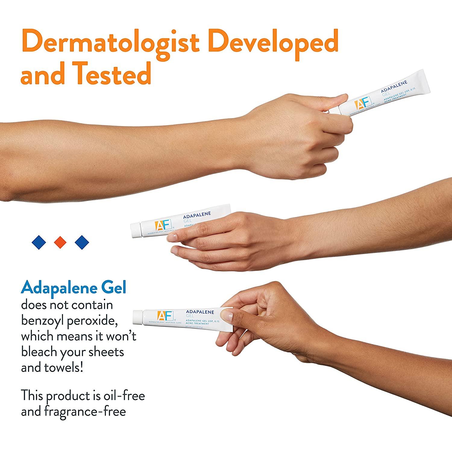 Acne Free Adapalene Gel 0.1% - Dermatologist Developed Acne Treatment ...