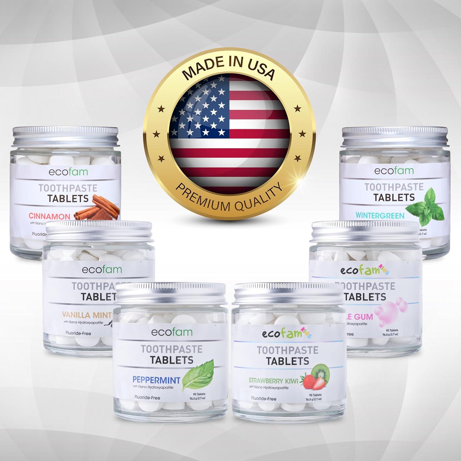 Toothpaste Tablets - Chewable Bubble Gum | Fluoride-Free Nano ...