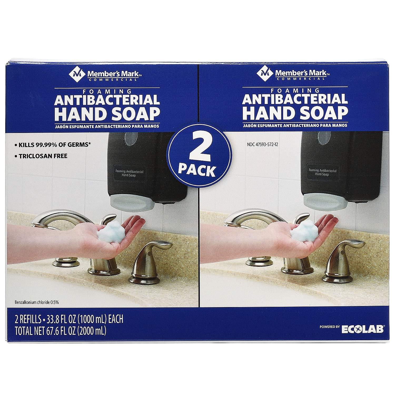Proforce/Members Mark Commercial Foaming Antibacterial Hand Soap 2 Pack ...