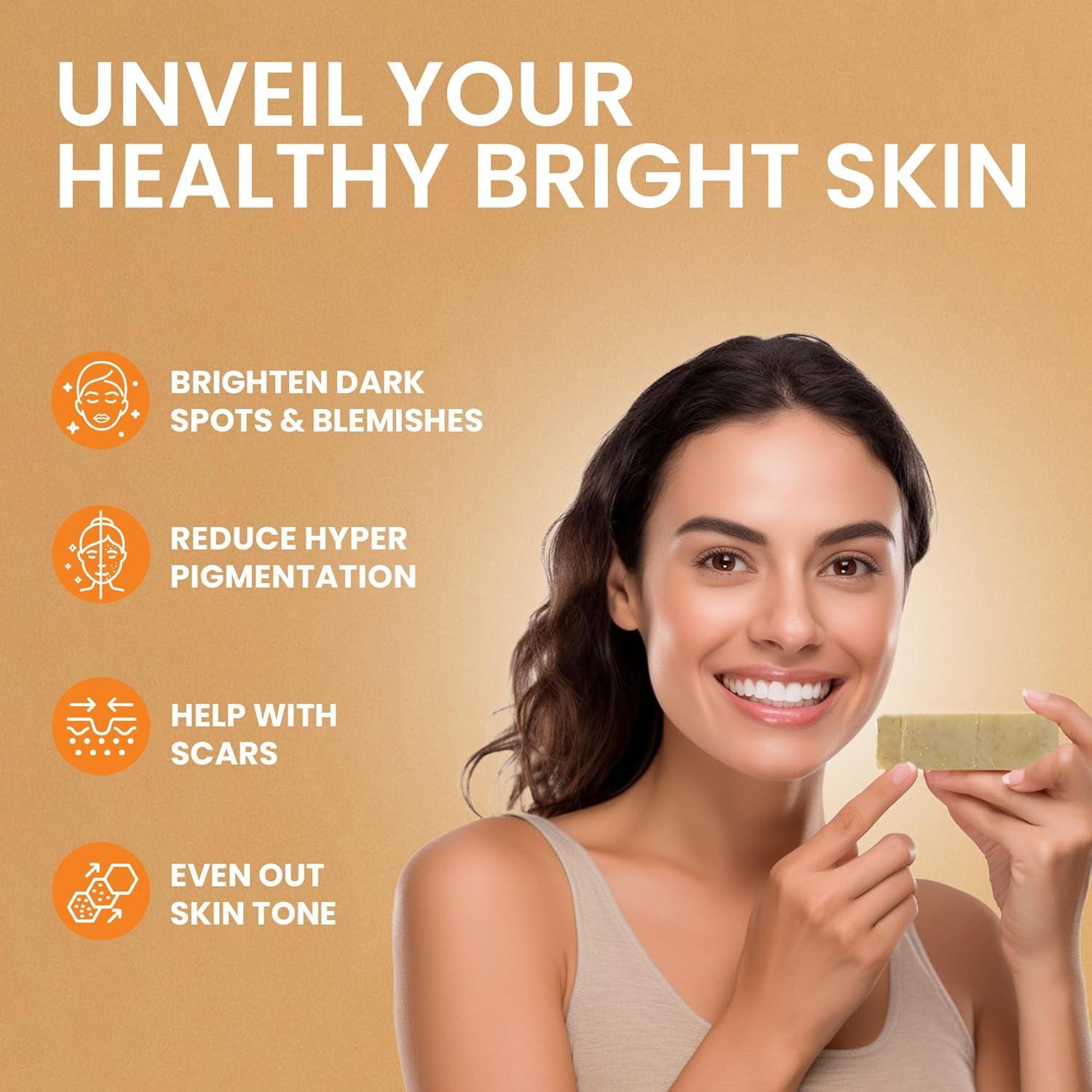 Muun Dark Spot Remover Soap Bars with Kojic Acid & Vitamin C - Even ...