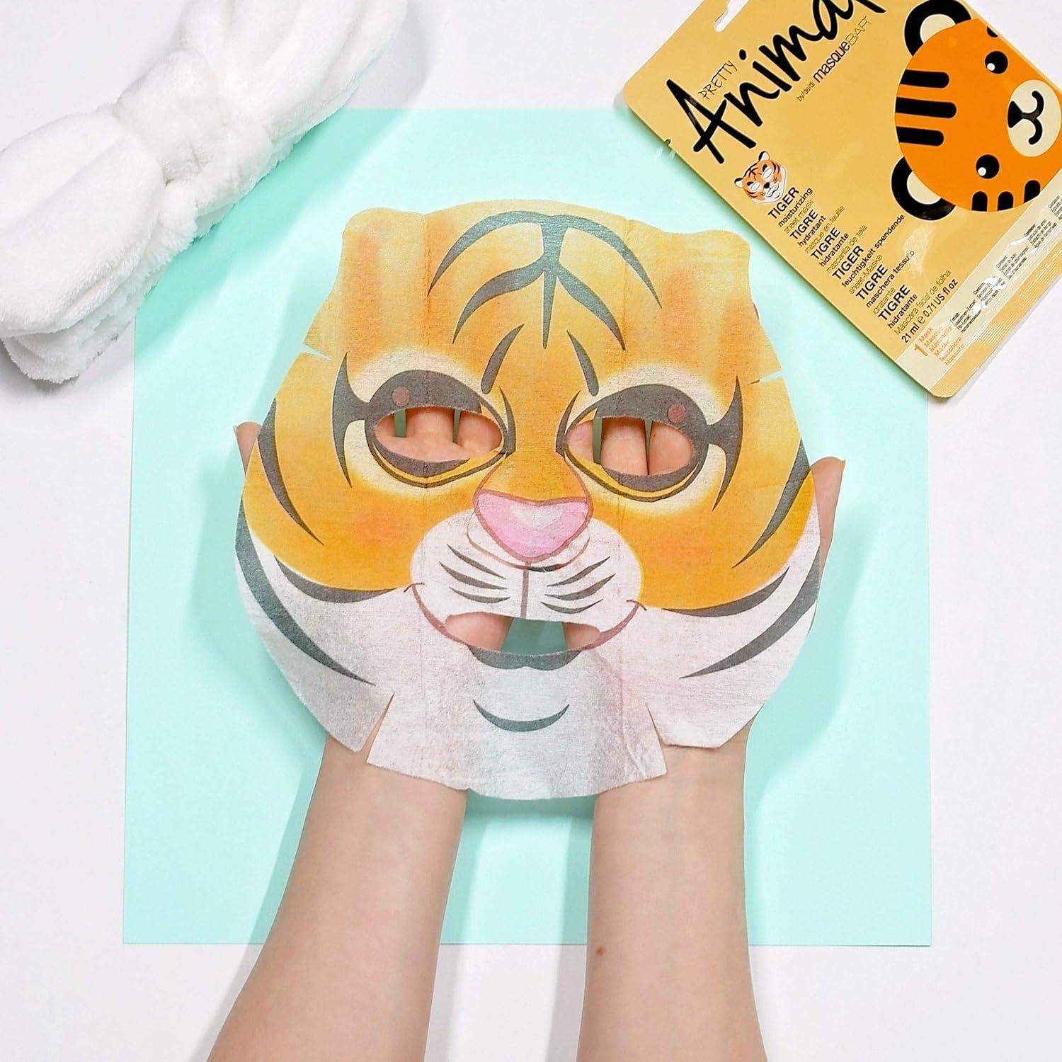 Masque BAR Pretty Animalz Tiger Facial Sheet Mask (6 Pack) - Korean ...
