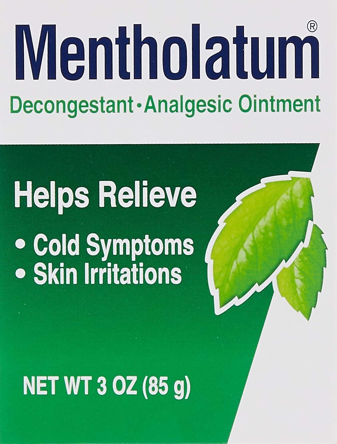 Mentholatum Decongestant Analgesic Ointment 85g - Fast Relief for ...