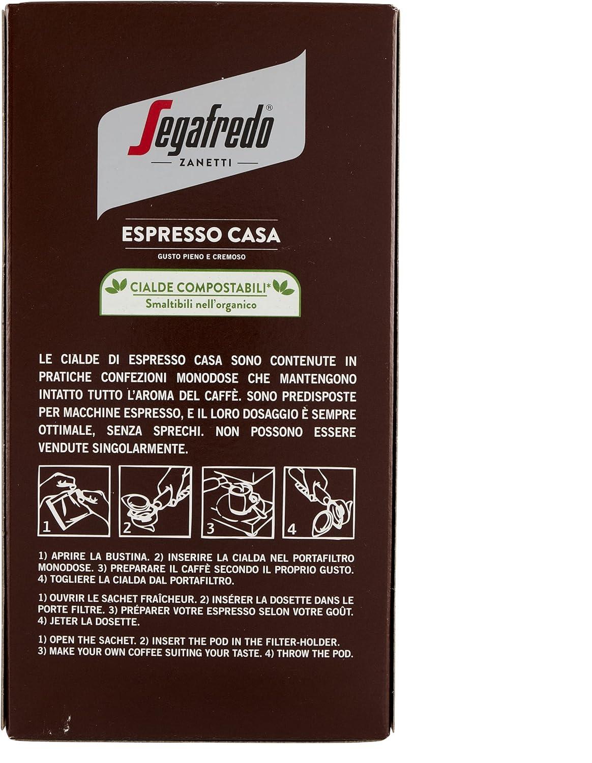 Segafredo Zanetti - 108 compostable pods homemade espresso full and ...