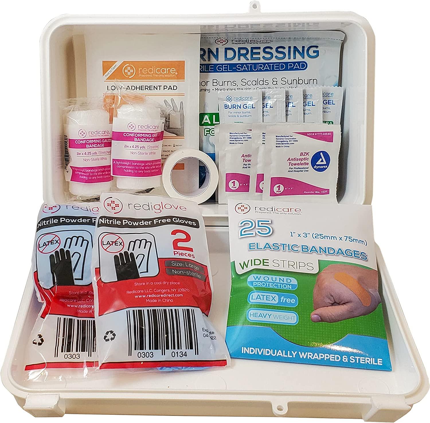 Redicare Emergency Burn Kit - 50 Piece First Aid Set for Pain Relief ...