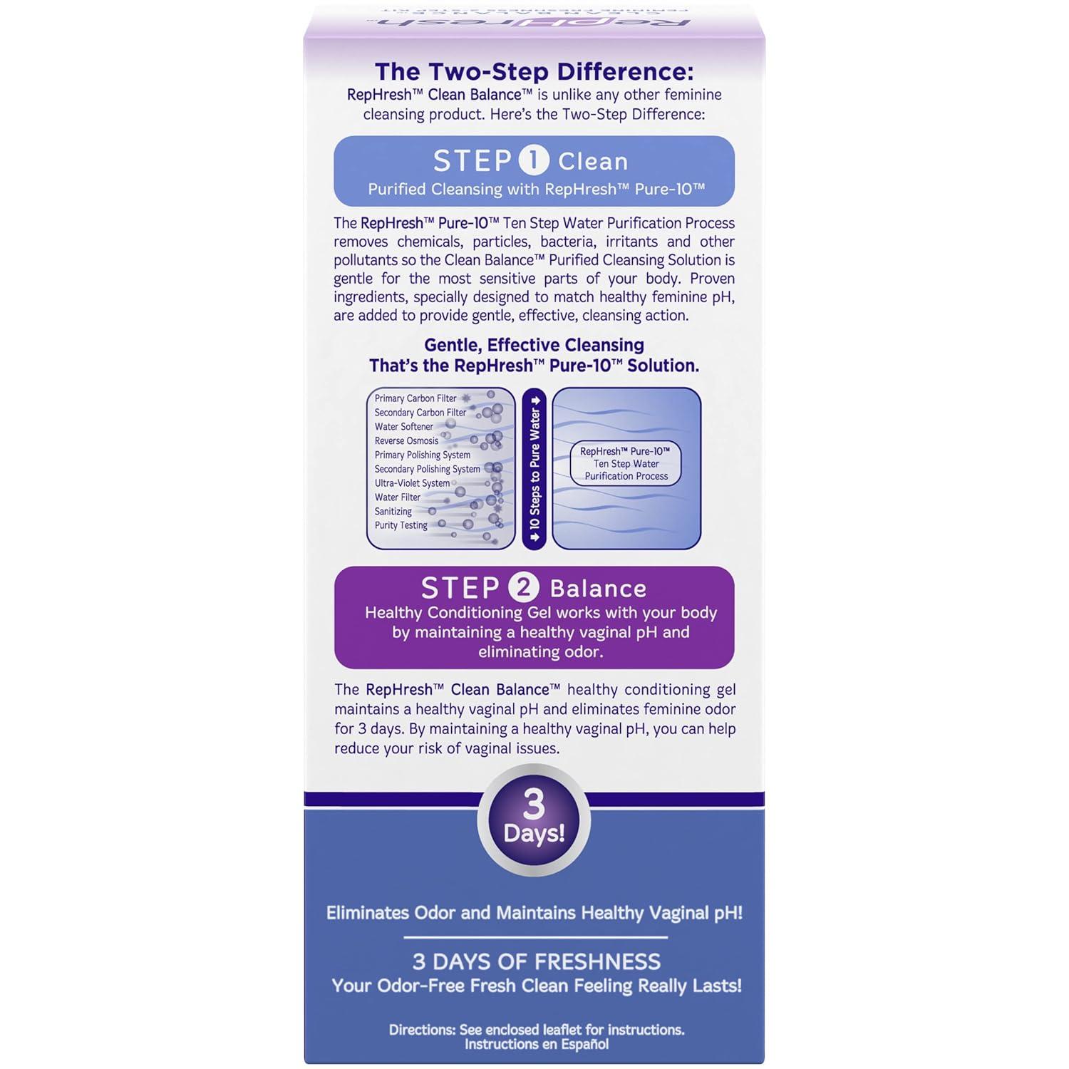 RepHresh Clean Balance Feminine Freshness Kit - Pack of 4