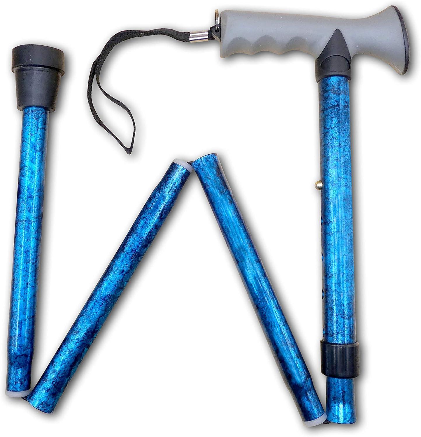 Blue Crackle Gel Handled Walking Stick by Life Healthcare | Buy Now ...