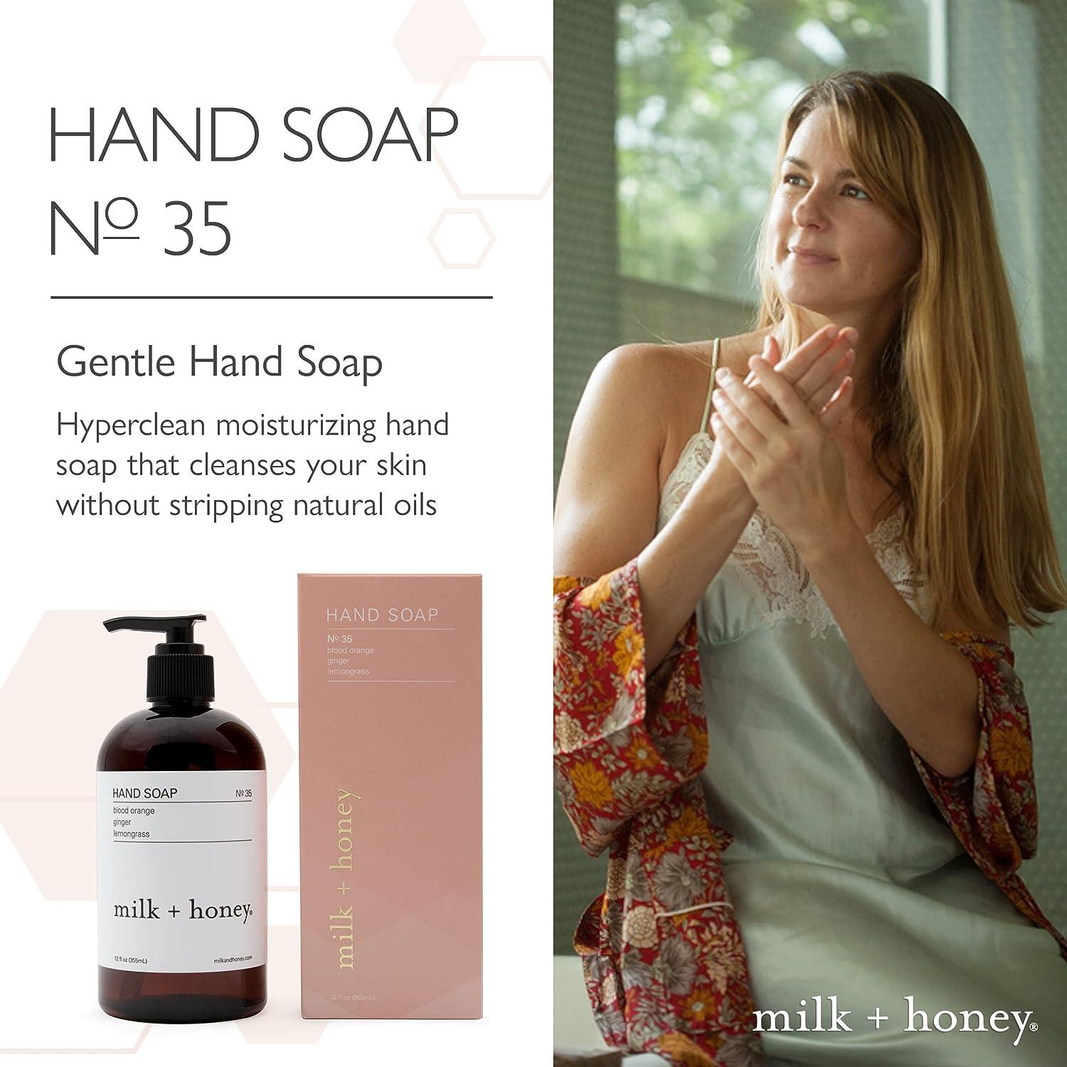 Milk + Honey No. 35 Liquid Hand Soap with Blood Orange, Lemongrass ...