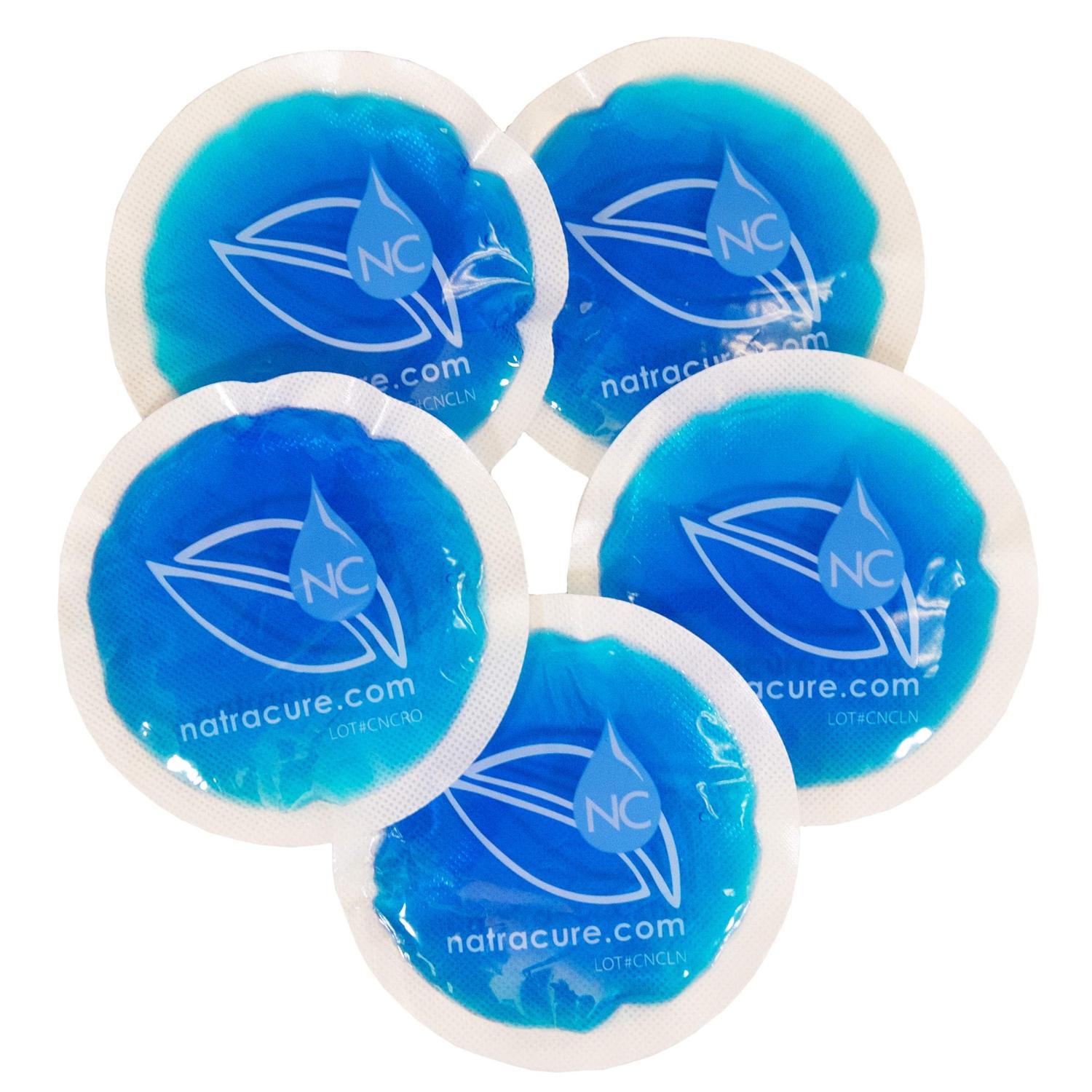 NatraCure 4 Circle Gel Ice Packs - 5 Pack Blue | Small Reusable Round ...