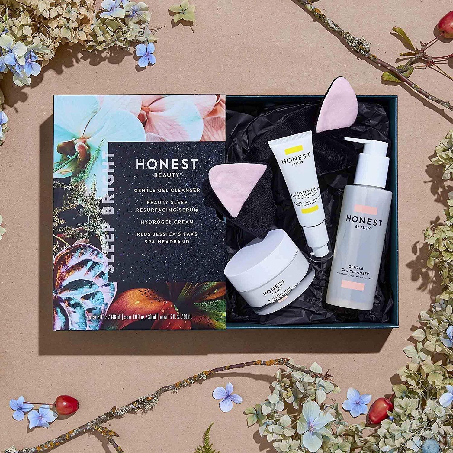 Honest Beauty Sleep Bright 3 Step Night Routine Kit | Gentle Gel ...