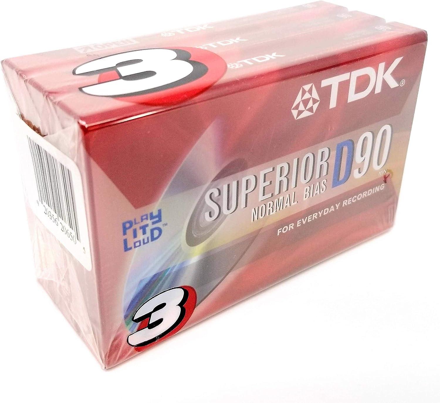 TDK D90 High Output 90 Minute IECI/Type I Cassette Tapes - Set of 3 ...