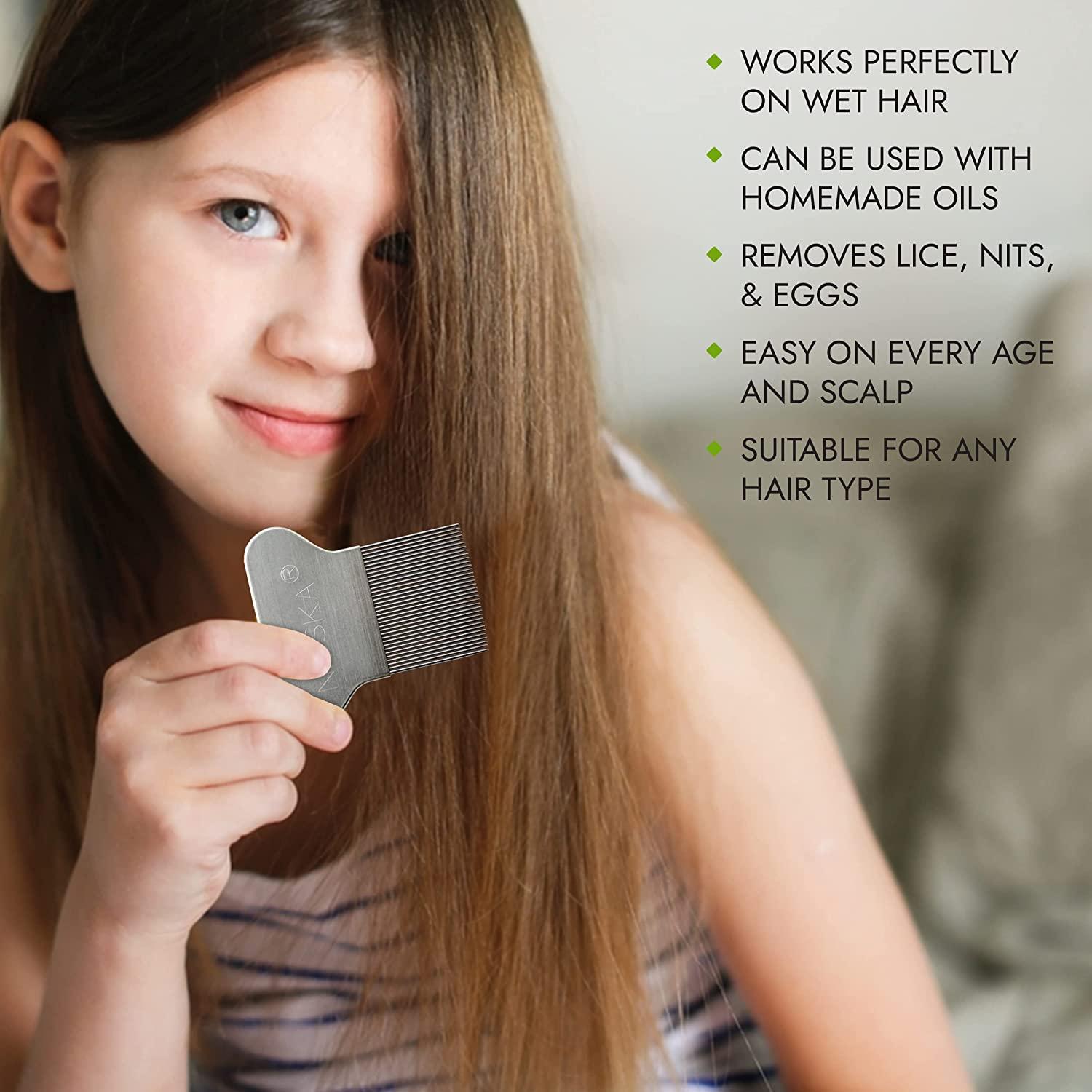 NISSKA Lice and Nit Removal Comb - Effective Anti-Lice Treatment Tool ...
